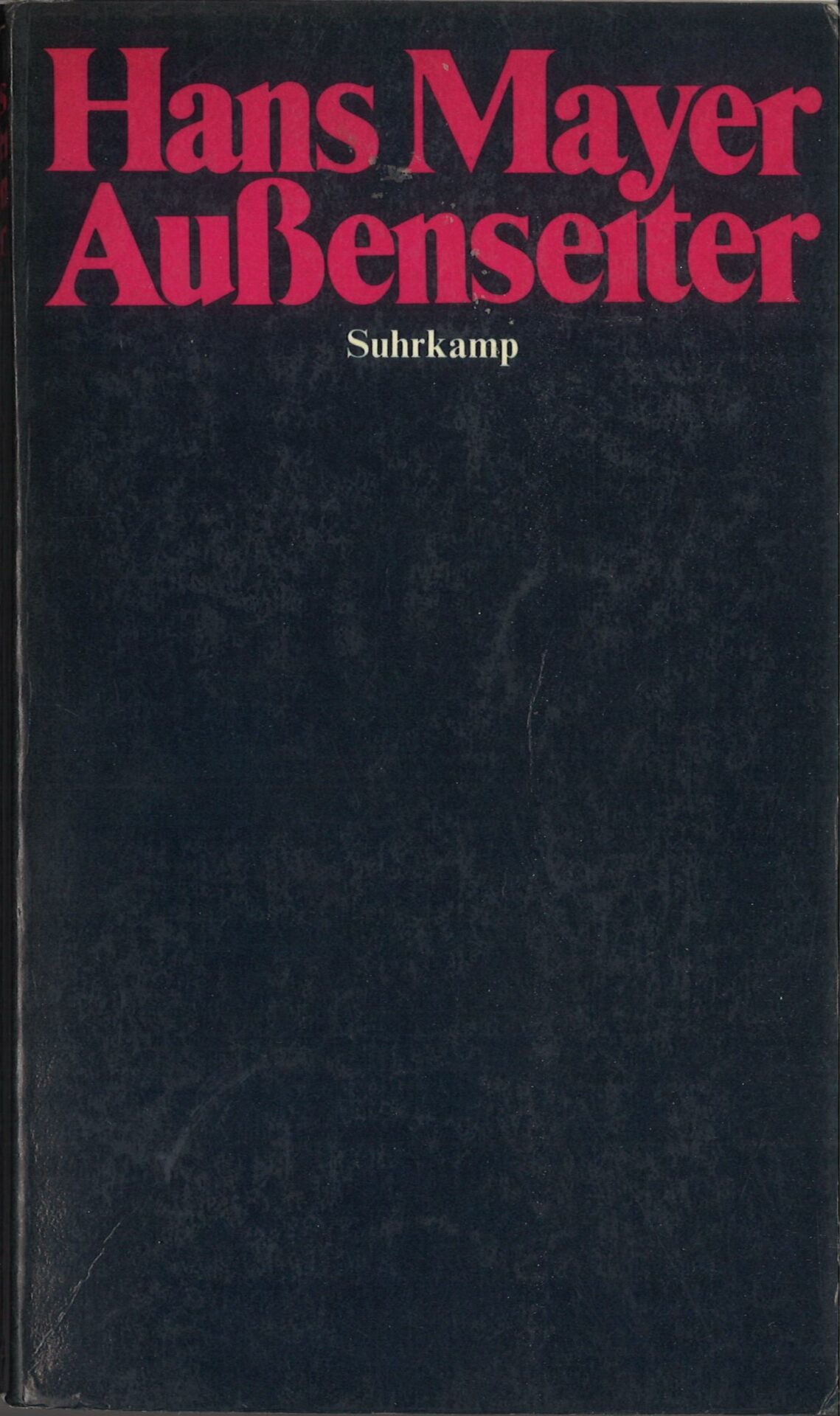 Hans Mayers ‘Außenseiter’ revisited – Kölner Frauengeschichtsverein e.V.